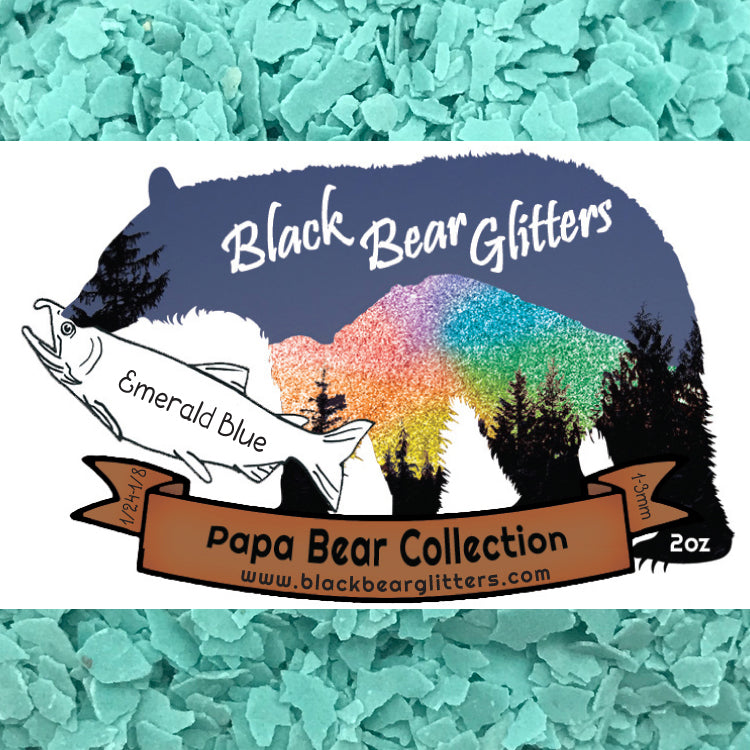 Emerald Blue Paint Flakes – Black Bear Glitters